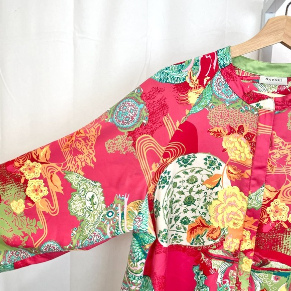 Natori | Intimates & Sleepwear | Natori Satin Zip Caftan Robe Maxi ...